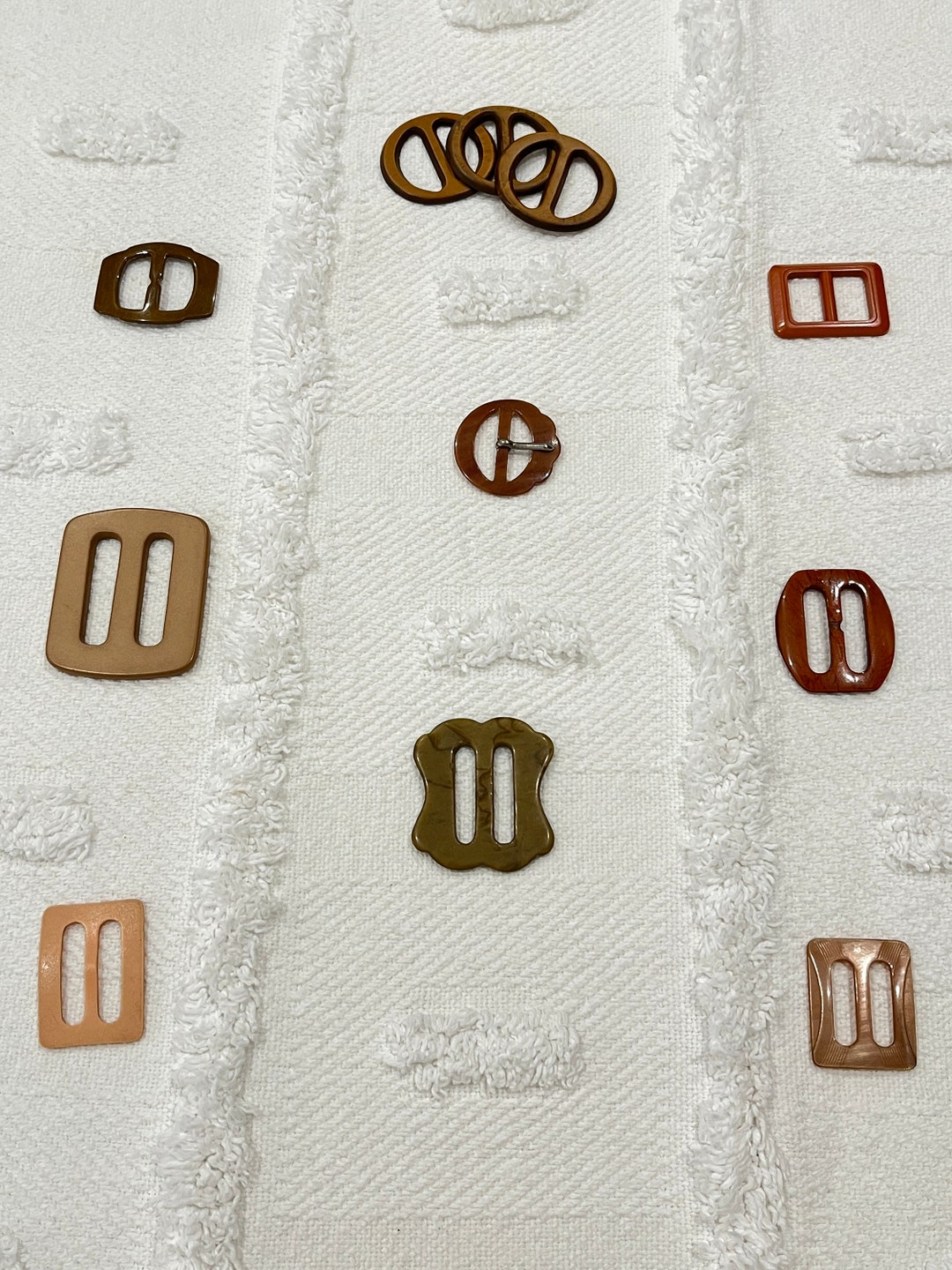 Vintage Retro 1960's Buckles, Faux Tortoiseshell, Faux Marble, Faux ...