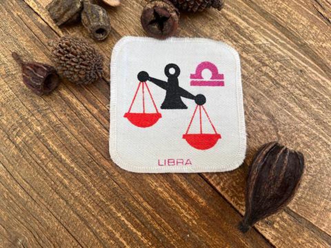Vintage 1970's Zodiac Patch, Star Signs, Libra, Woven Motifs, Clothing Patch - Etsy