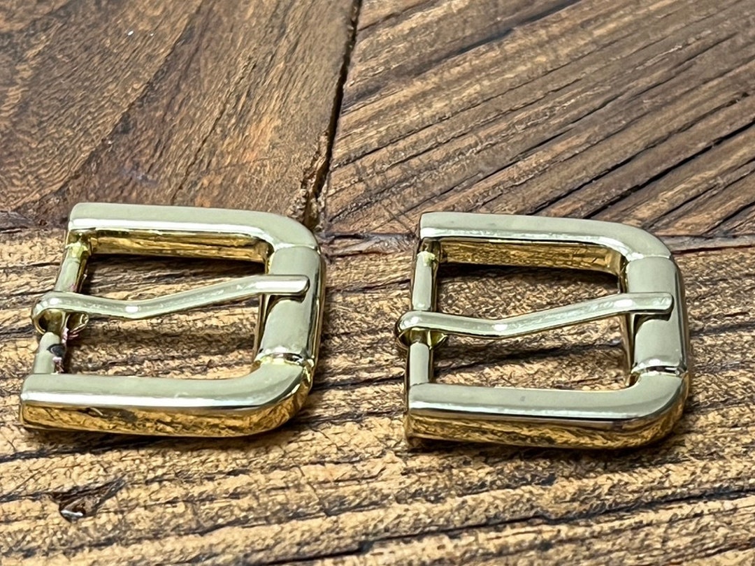 Vintage Retro 1990's, Small Buckles, Faux Gold, 35mm Belt Buckle Retro ...