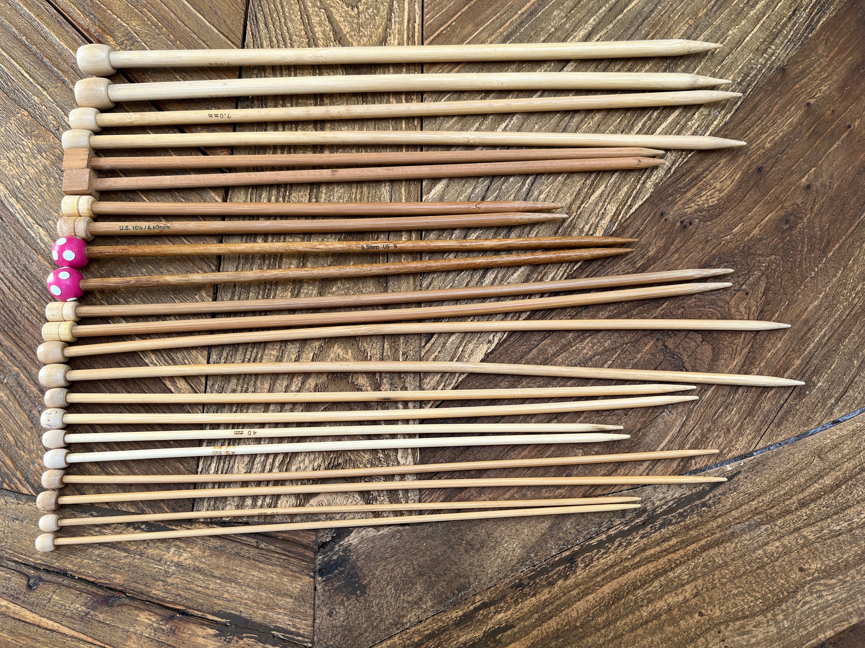 Vintage Knitting Needles, Bamboo and Timber, Knitting Needles, Needing ...