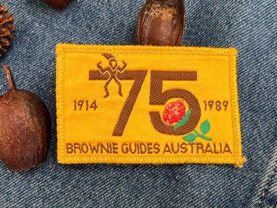 Vintage Patches, 1914 - 1989, 75 Years, Girl Guide, … - Gem