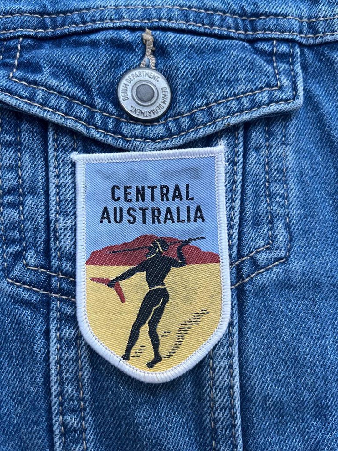 Vintage Patches, Aboriginal, Spear, Boomerang, Central Australia, Patches, Appliqué, Embroidered ...