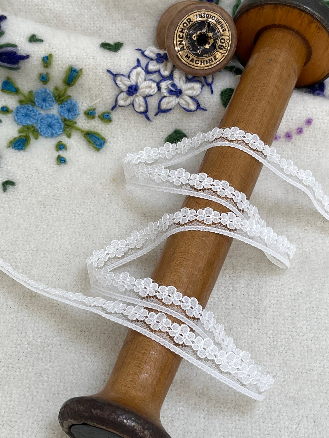Vintage Lace, 1970's Antique White, Lace Trim, Retro Trim 13mm Sold by ...