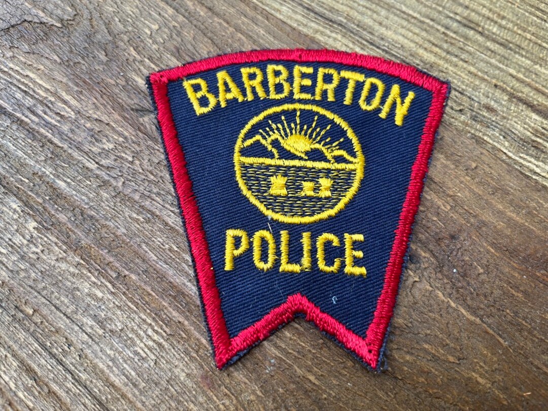 Vintage, Obsolete, American Police Patches, Police, Barberton Police ...