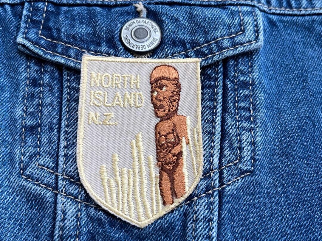 Vintage Patch, North Island, Tiki, Kiwi, New Zealand, Snow Skiing ...