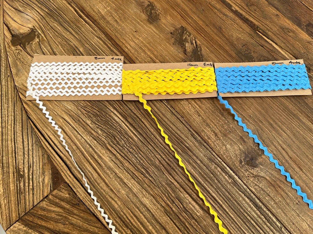 Vintage Ric-rac Braid, Cotton, Embroidered, Trim, 8mm 10mm, Sky Blue ...