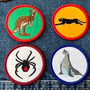 Scout Patches, Scouts, Kangaroo, Frill Neck Lizard, Shark, Dingo, Seagull, Emu, Bear, Possum ...