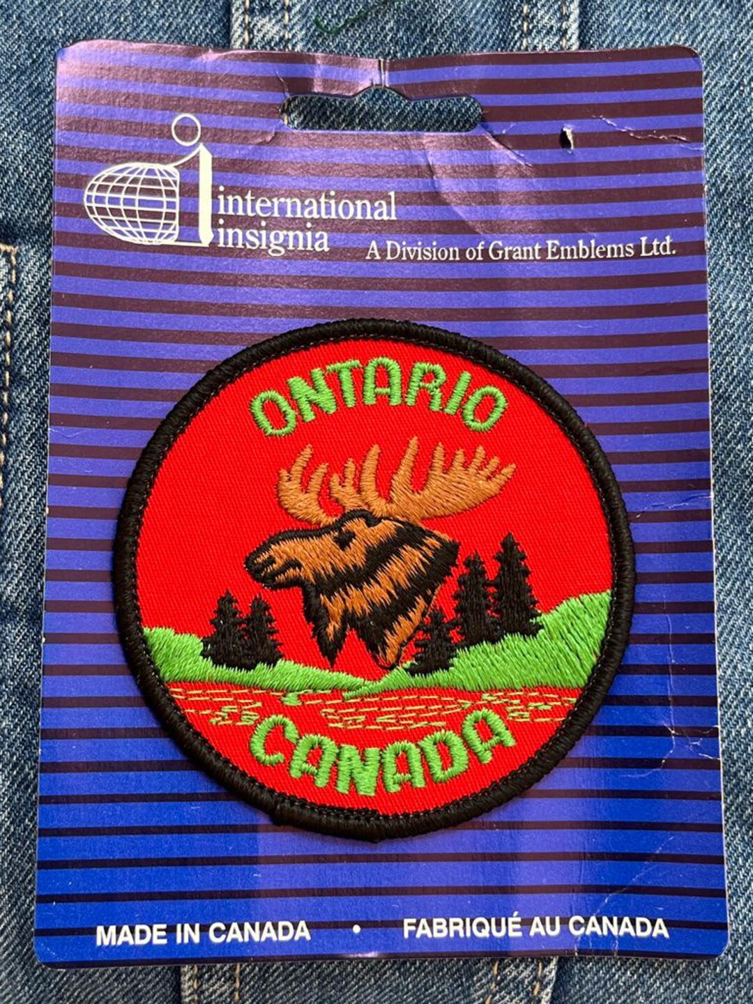 Vintage Patch, New Old Stock, Canada, Ontario, Bull Moose, Souvenir Badge, Holidays, Iron on ...