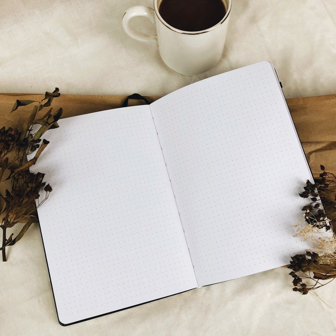 Leaf Gold Vegan Leather Bullet Journal Gift | Etsy