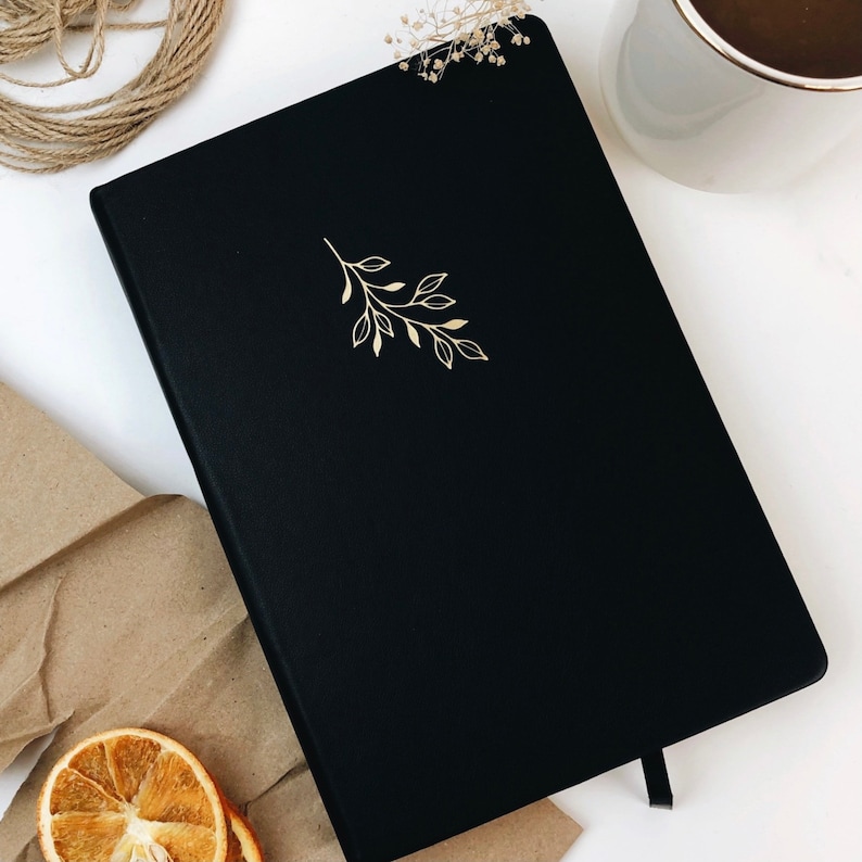 Leaf Gold Vegan Leather Bullet Journal Gift | Etsy
