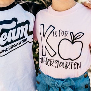 Girls team School Vinyl Applique Tshirt - Etsy