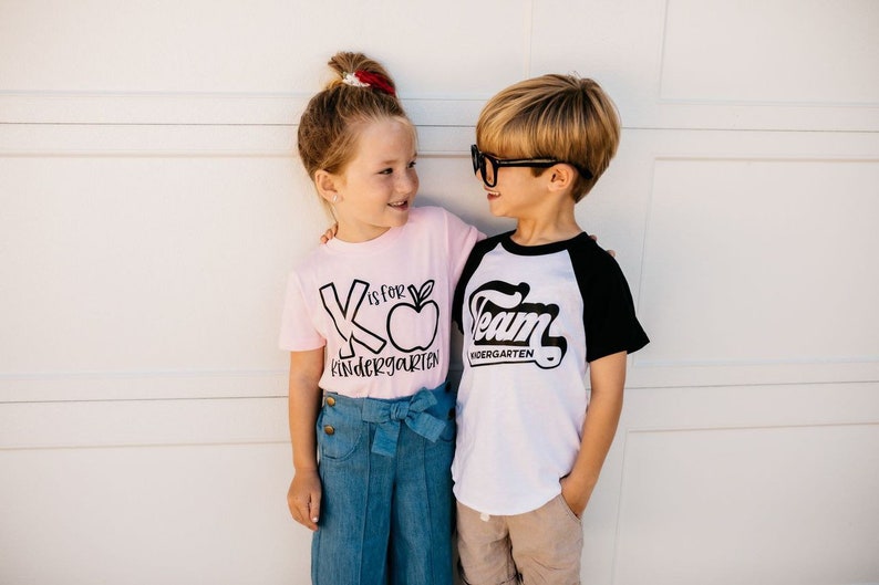 Girls team school vinyl applique tshirt | Etsy