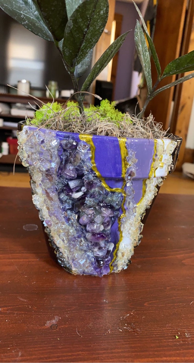Geode Planter Pot - Etsy