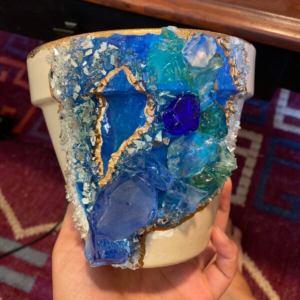 Geode Planter Pot - Etsy