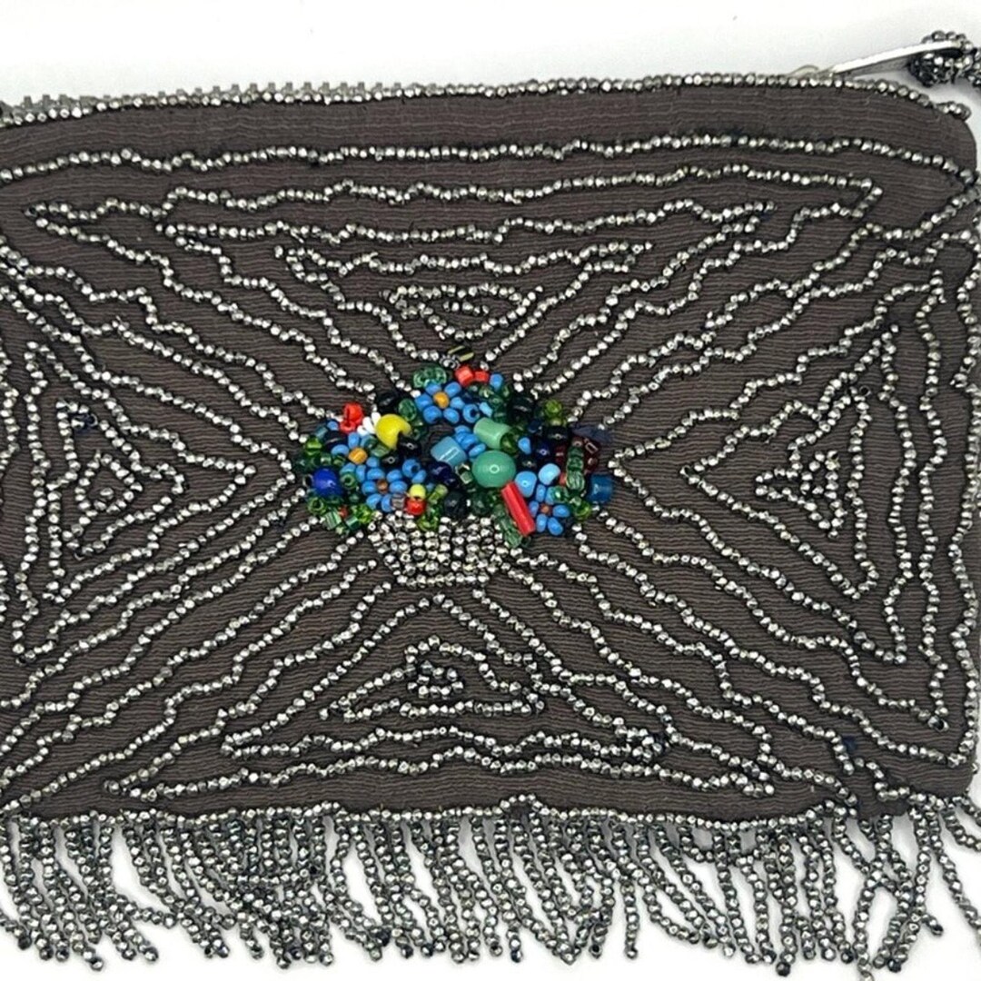 Flapper Bag, Art Deco Clutch, Beaded Mini Purse, Handmade 1920s , Steel ...