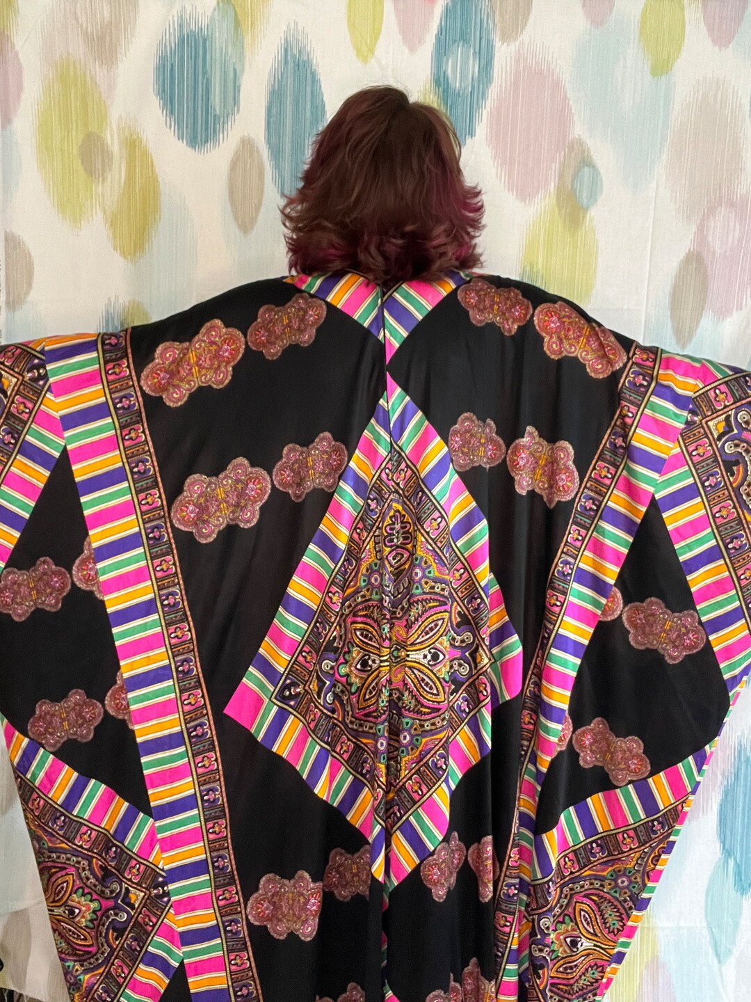 1970s Mushroom Caftan, 70s Hippy Robe, Bohemian Robe, Summer Loungewear ...