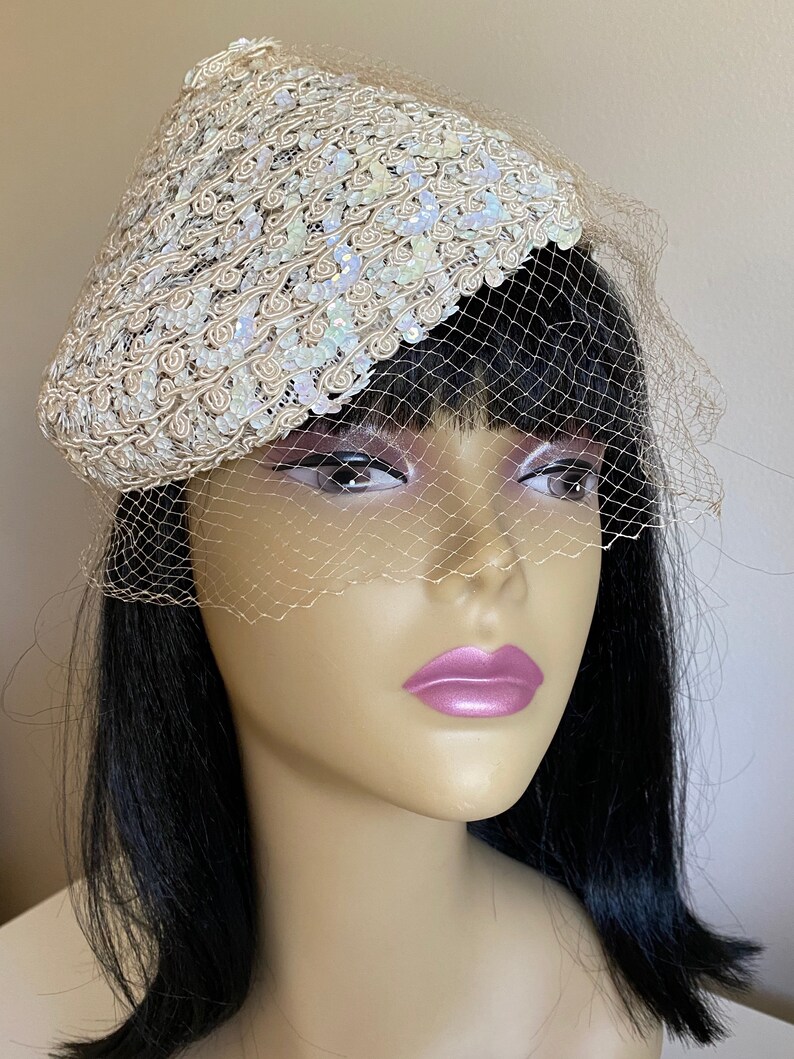 Unusual Vintage Pointed Hat Pointed Hat w/Veil Chinese | Etsy