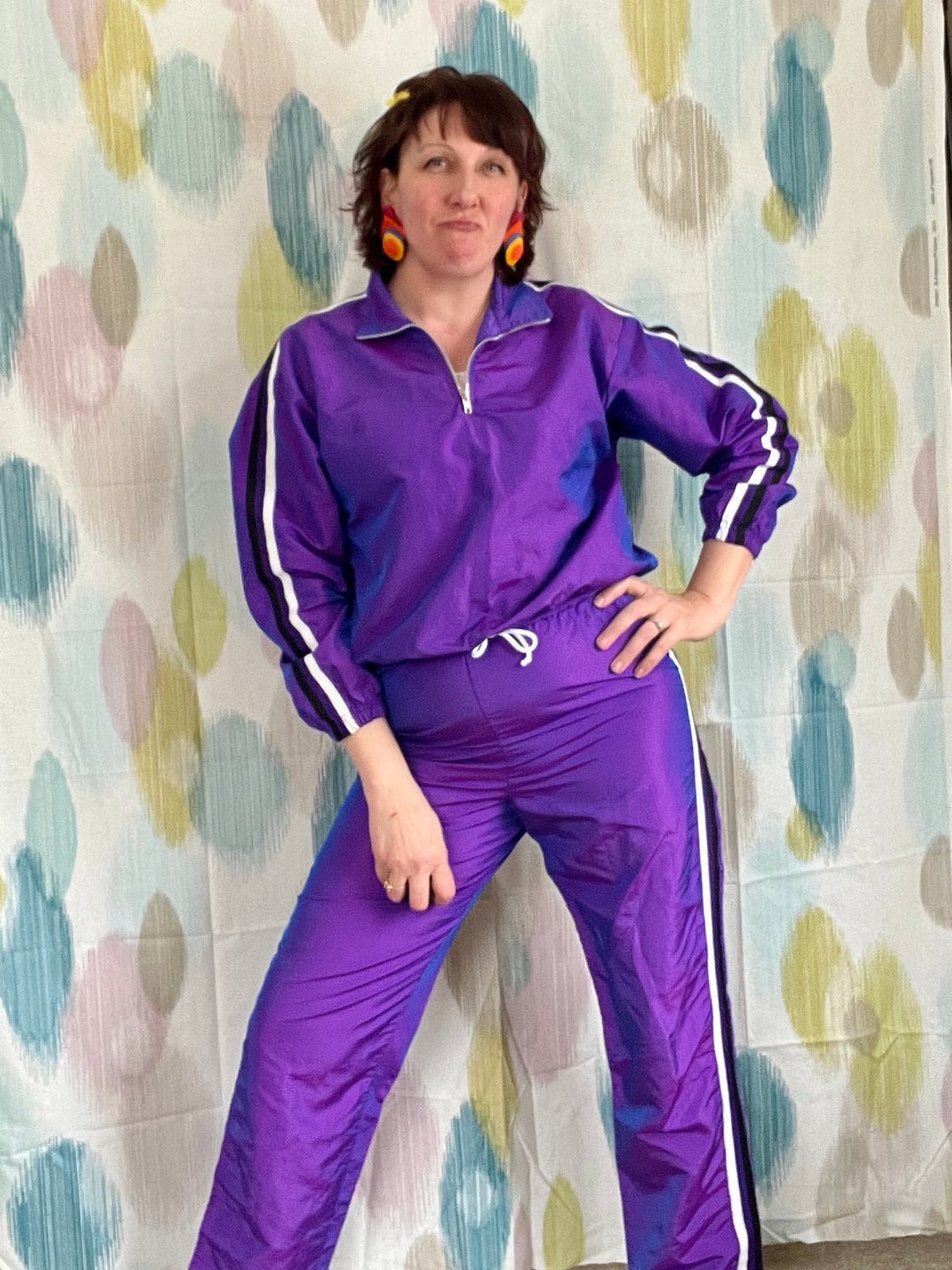 Purple Tracksuit, 90s Tracksuit, Iridescent Tracksuit, Womens Purple ...