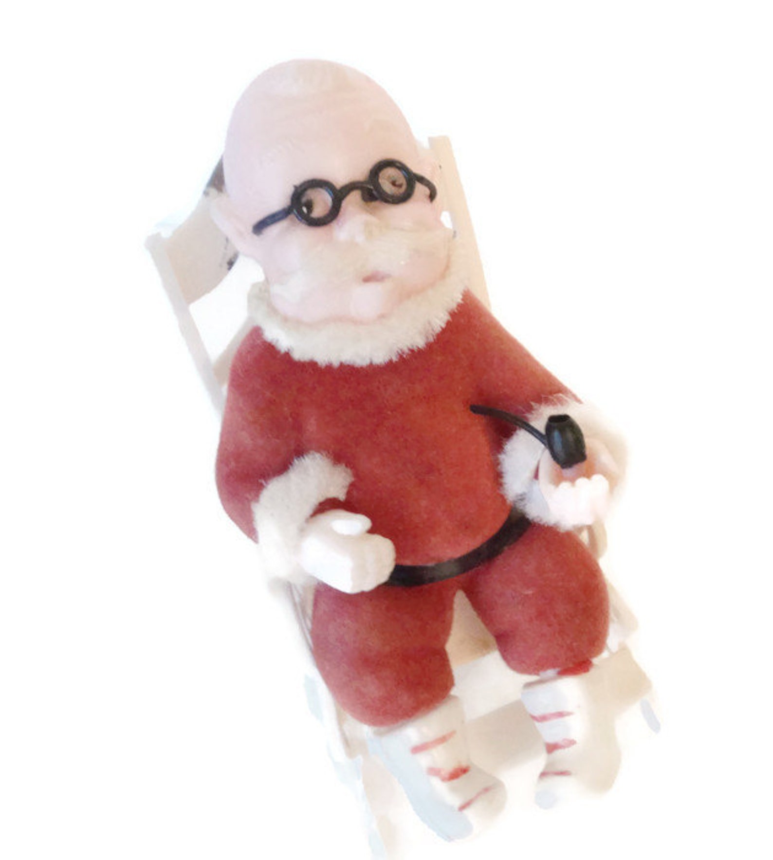 Vintage Celluloid Santa in Rocking Chair Christmas Holiday - Etsy