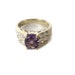 Vintage Ring Genuine Amethyst Channel Set Czs Gold Over Sterling ...