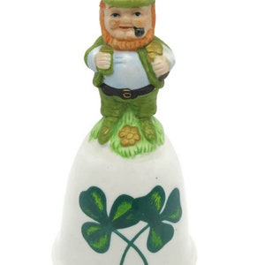 Vintage Figural Leprechaun Bell Irish Shamrocks - Etsy