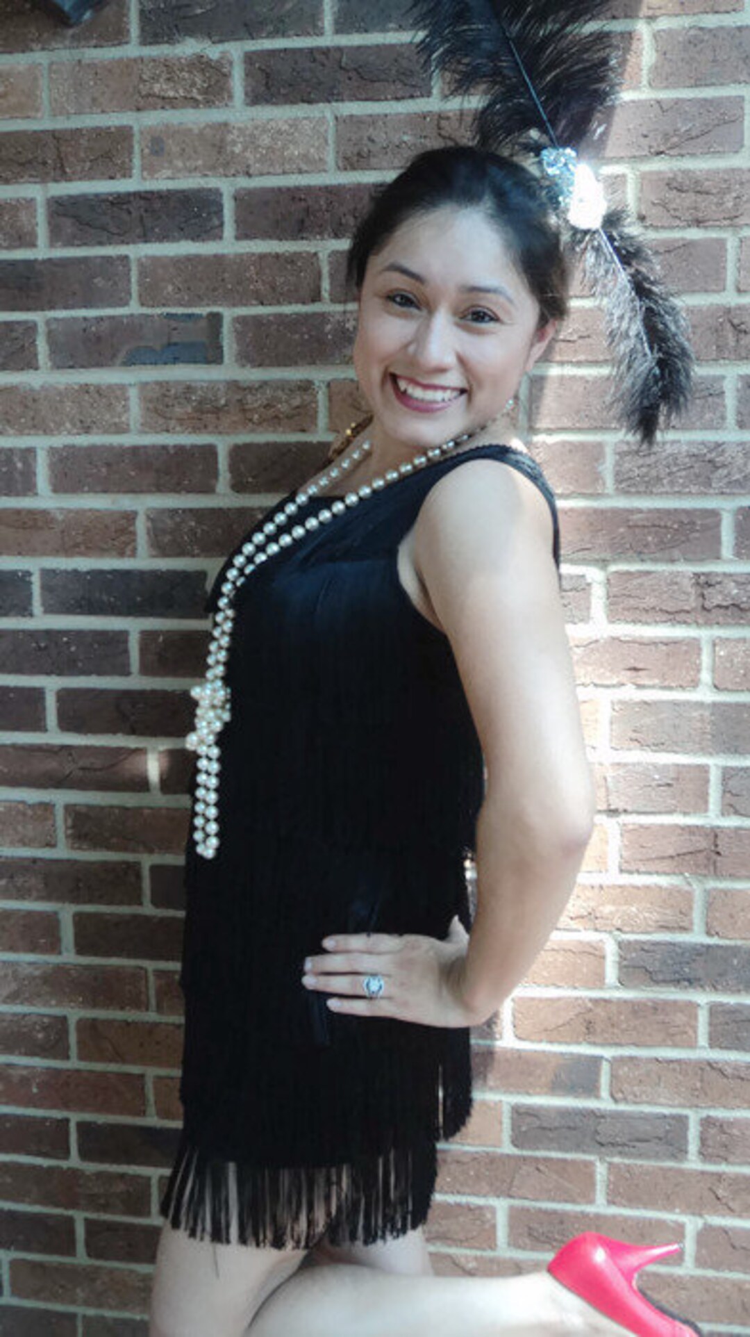 1920's Style Black Fringed Flapper Mini Dress - Etsy