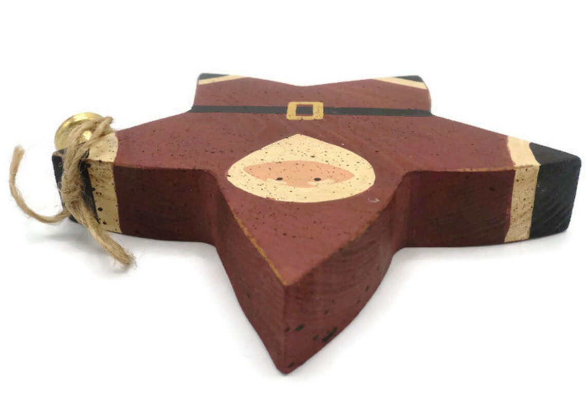 Vintage Handmade Folk Art Santa Star Christmas Holiday - Etsy