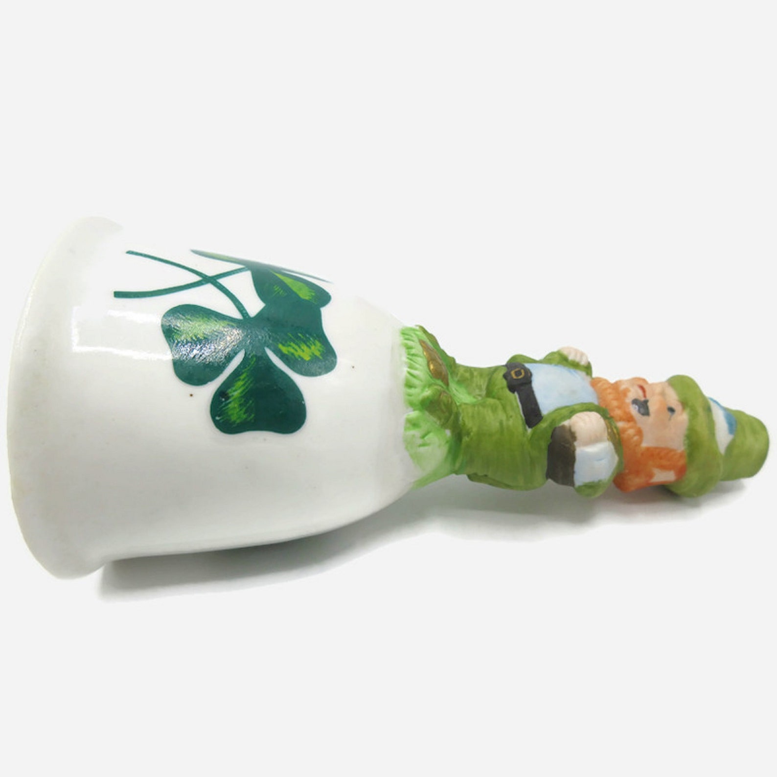 Vintage Figural Leprechaun Bell Irish Shamrocks | Etsy