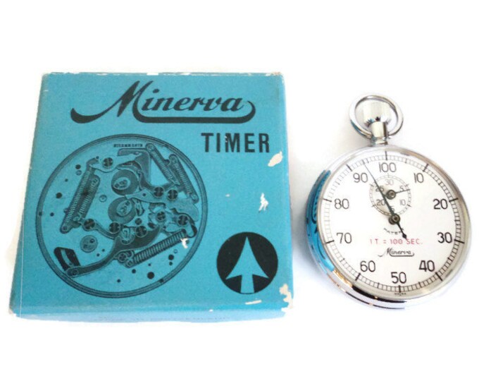 Vintage Stopwatch Minerva Timer Swiss Made Pocket Watch - Etsy
