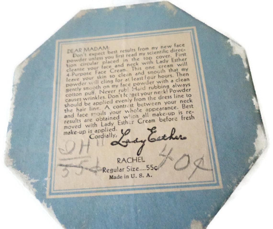 Vintage 1936 Lady Esther Face Powder Box Sealed - Etsy