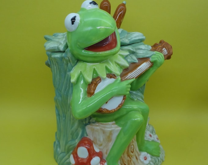 COOKIE JAR Kermit the Frog, Treasure Craft, Henson, Mexico - Etsy