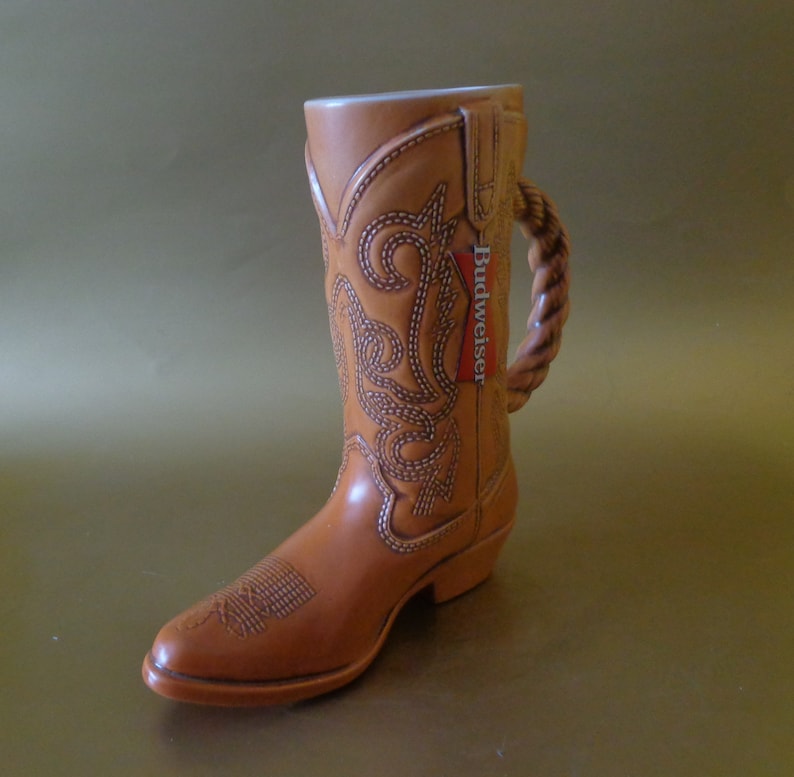 Mug Cowboy Boot Budweiser 1994 Beer Stein Ceramarte Of | Etsy
