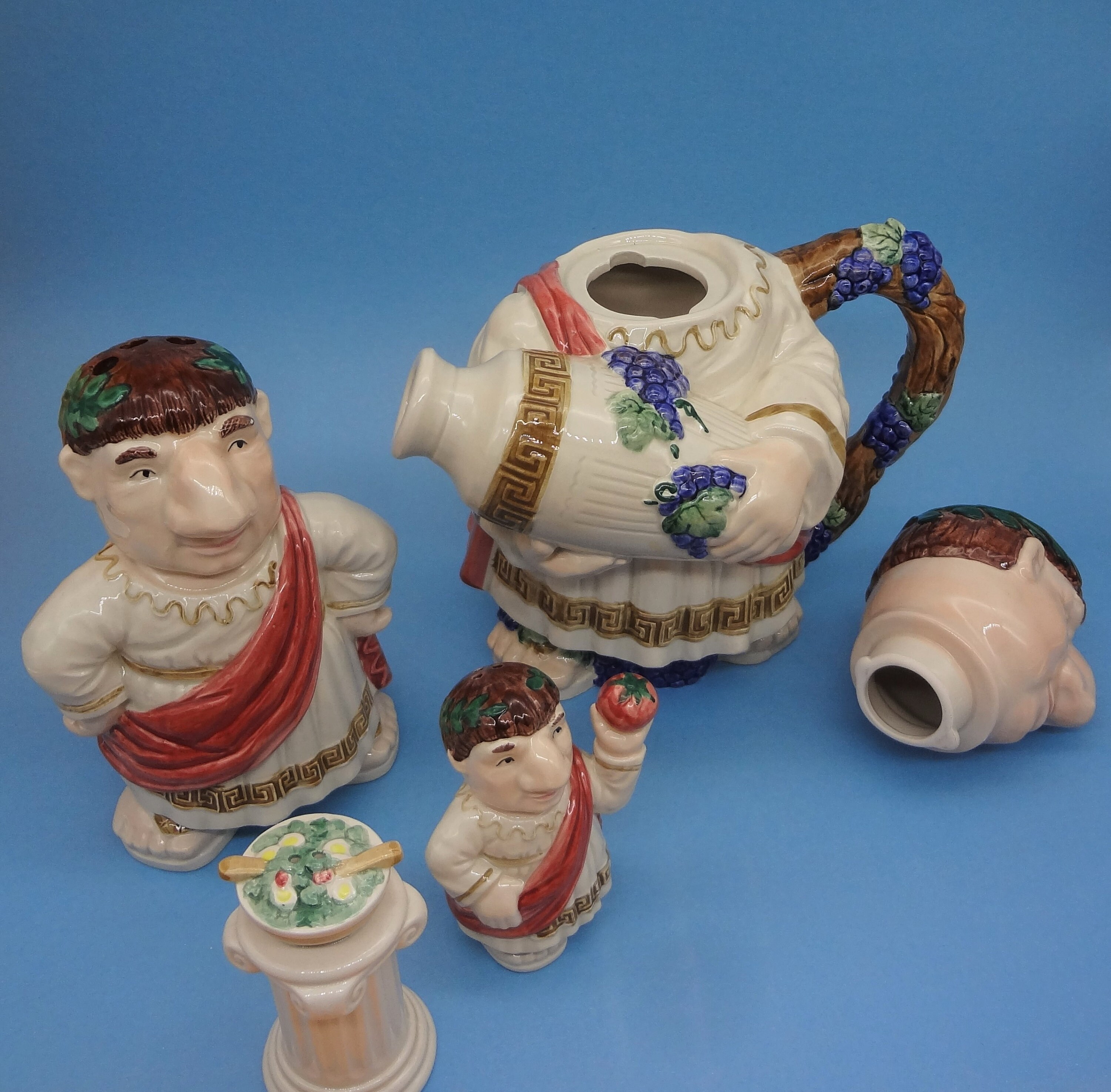 Cheese Shaker Roman Empire TEAPOT * Julius Caesar OCI Omnibus RARE Salt ...