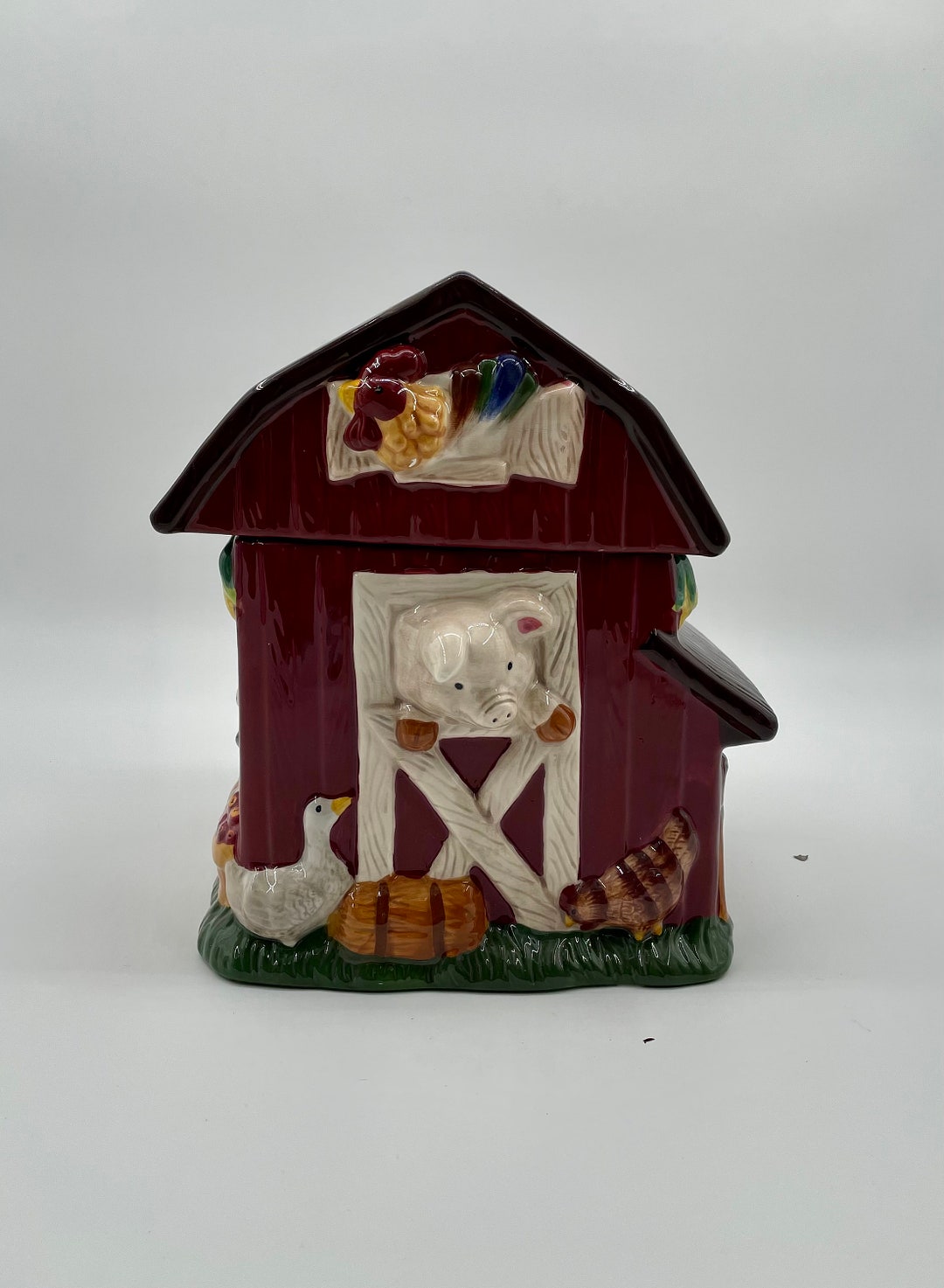 COOKIE JAR • Barn, Animal Farm - Etsy
