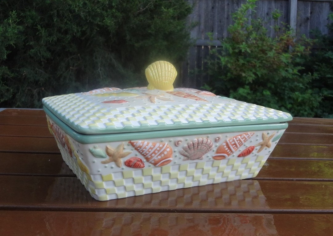 COVERED DISH Summer Shells, Temp-tations by Tara, 2 Quart, Heavy - Etsy
