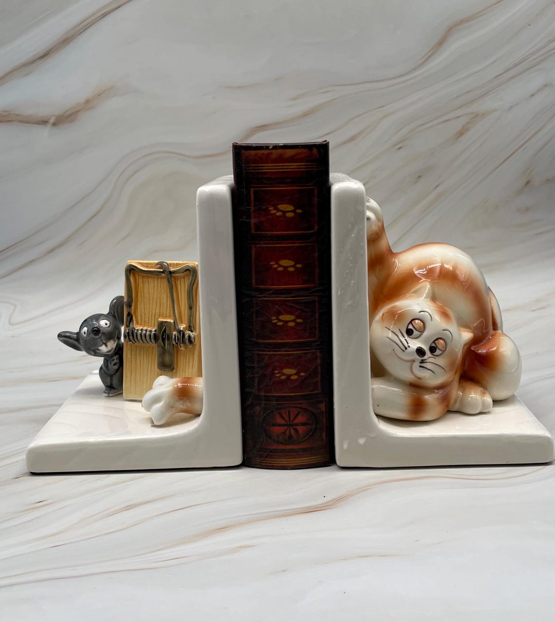 BOOKENDS * CAT and Mouse, Japan 1980 - Etsy