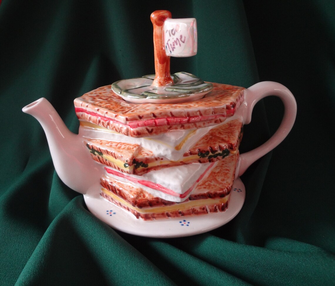 TEAPOT ~ Tea Time and Sandwich, Tony Carter, Made in England, Hard to ...