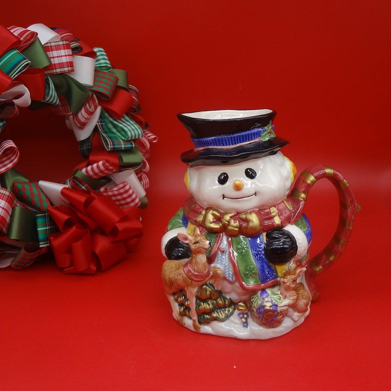 Snowman Pitcher - Etsy