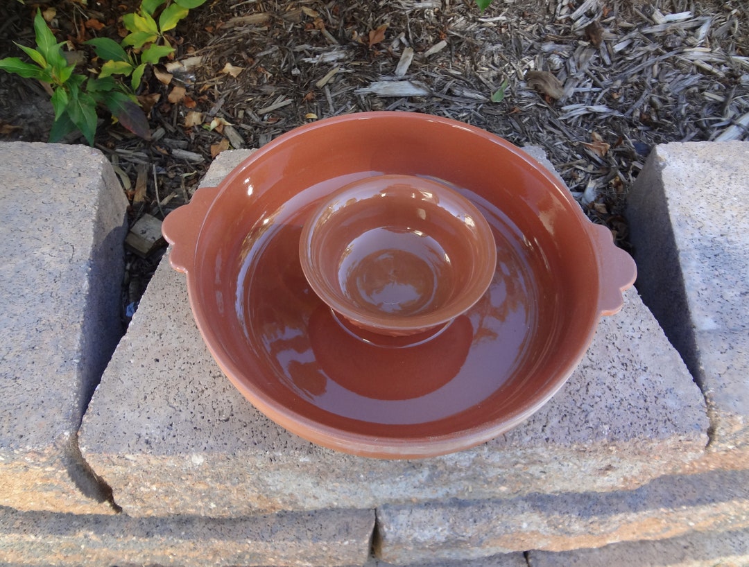 CHIP & DIP ~~ Salsa Terra Cotta, Detachable Bowl, 1993 Boston Warehouse ...