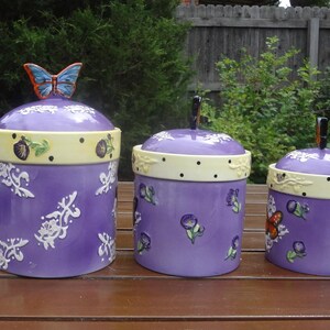 CANISTER SET > Butterfly, 3 Piece - Etsy