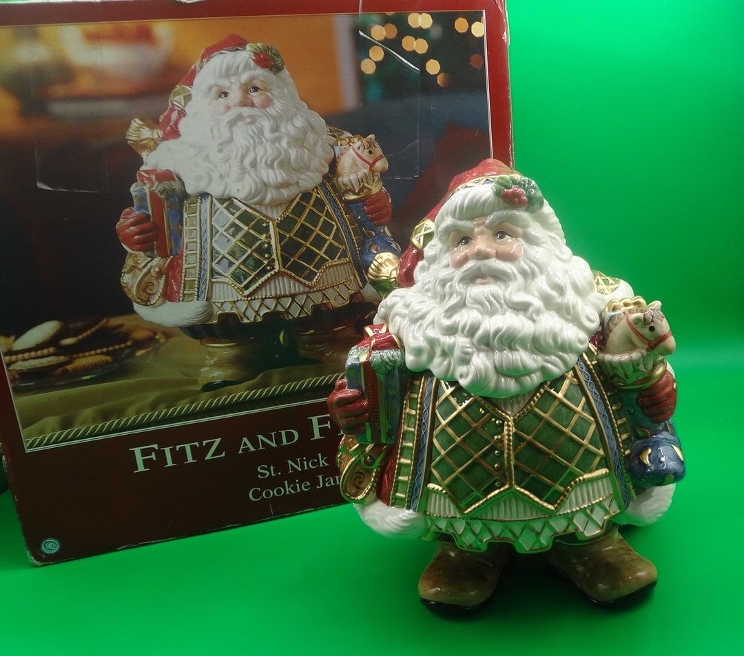 COOKIE JAR * St. Nick, Fitz and Floyd, 1995, in the Box - Etsy
