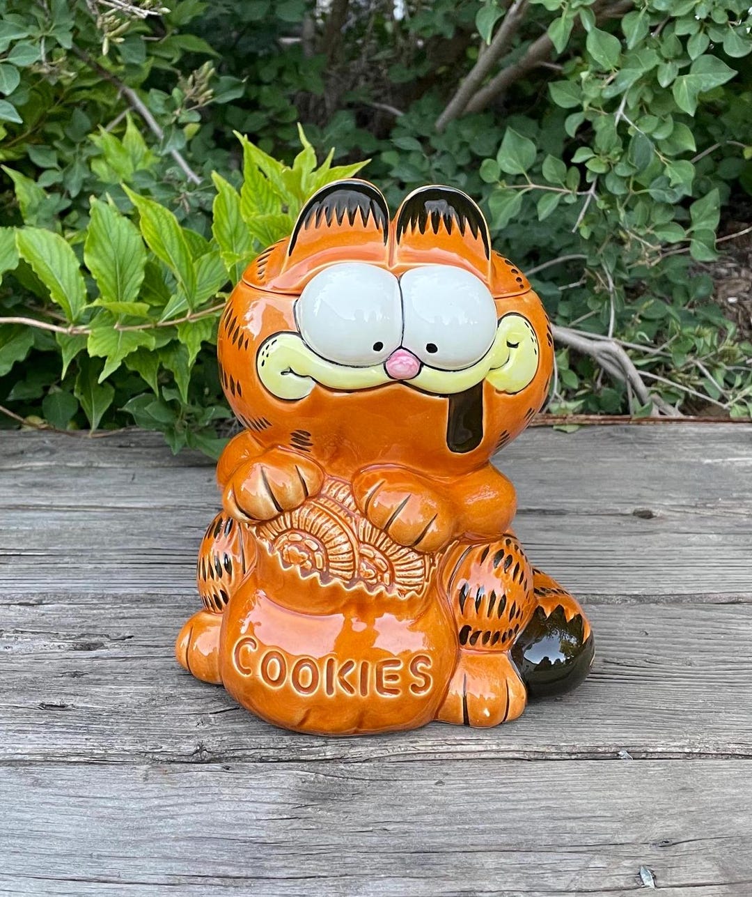 COOKIE JAR * GARFIELD the Cat, 1981 Rare, United Feature Sync - Etsy