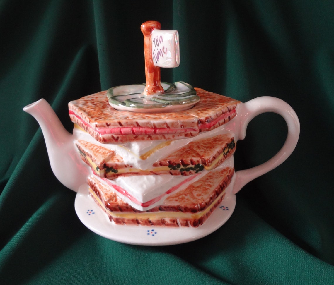 TEAPOT ~ Tea Time and Sandwich, Tony Carter, Made in England, Hard to ...