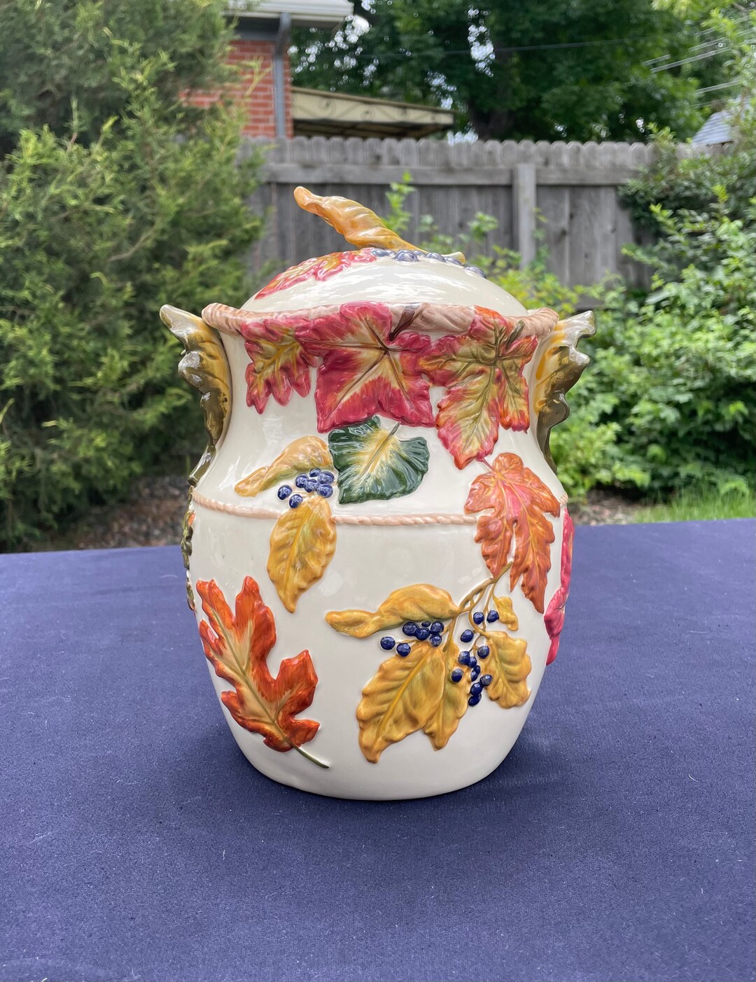 COOKIE JAR ~~ Fall Leaves, Bico - Etsy
