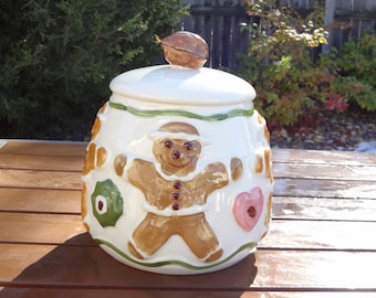 1957 Los Angeles Potteries Cookie Jar Happy Gingerbread Man Ginger ...