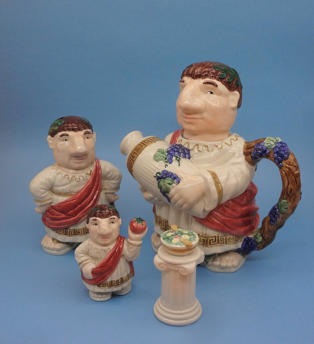 TEAPOT Julius Caesar, RARE Salt Pepper Shaker, Cheese Shaker, Roman ...