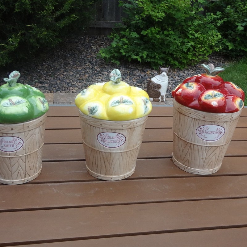 Apple Canisters - Etsy