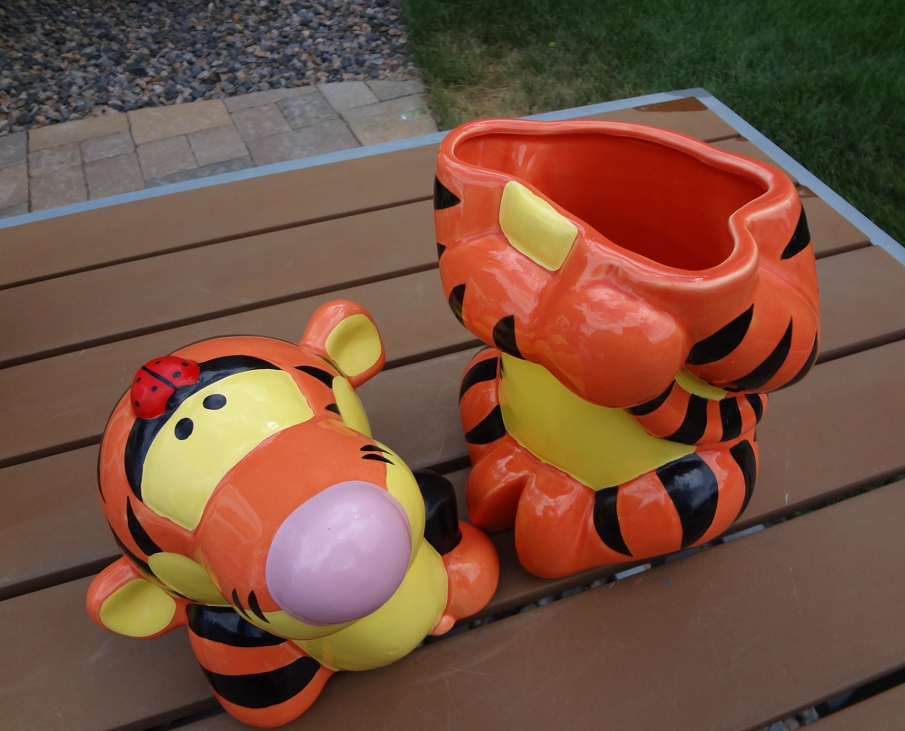 COOKIE JAR Tigger Too Lady Bug on Head Disney Treasure - Etsy