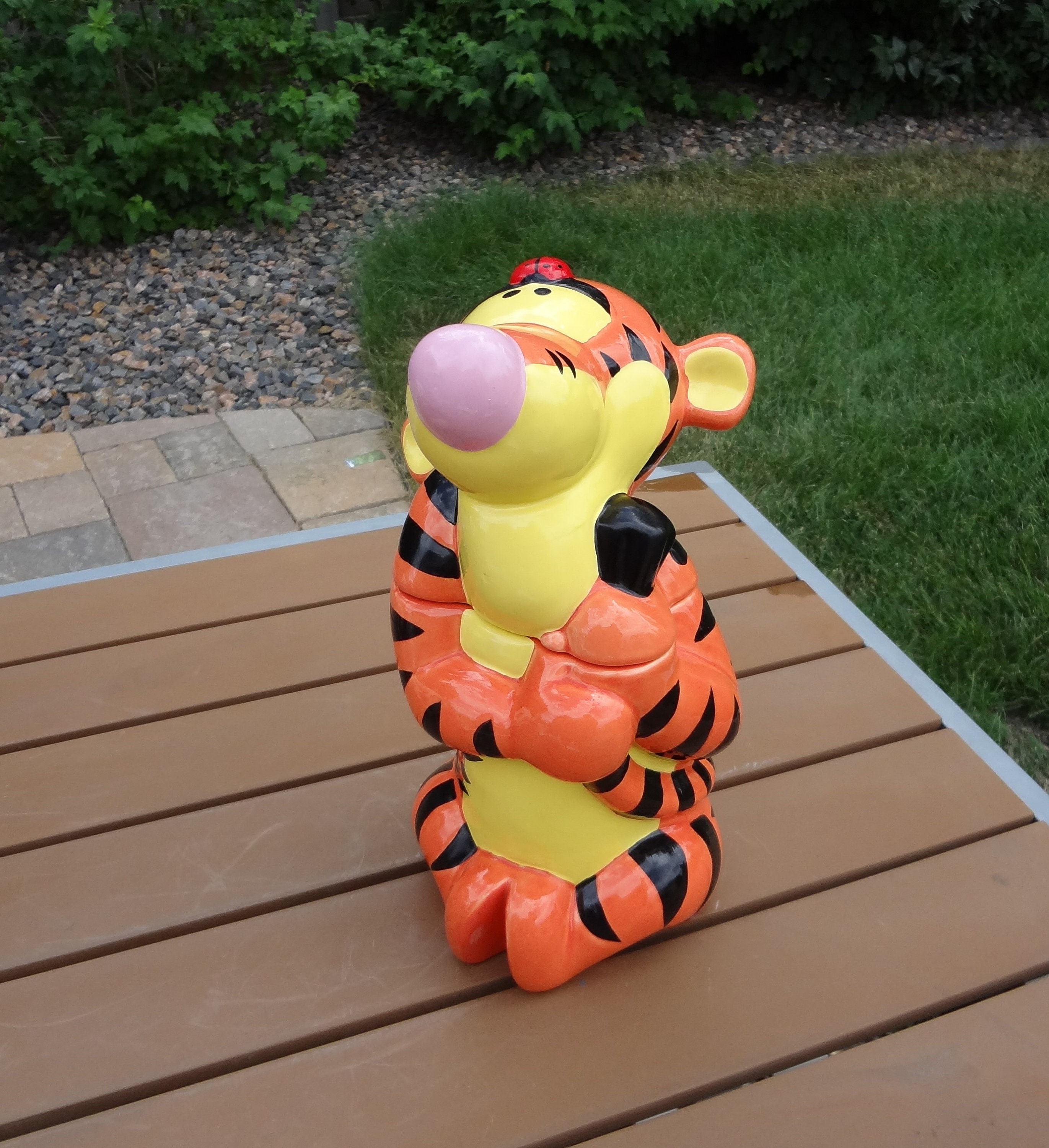 COOKIE JAR Tigger Too Lady Bug on Head Disney Treasure - Etsy