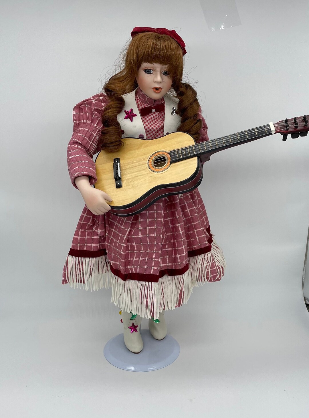 Doll ~ Porcelain, Annie Oakley With Guitar, Treasury Collection ...